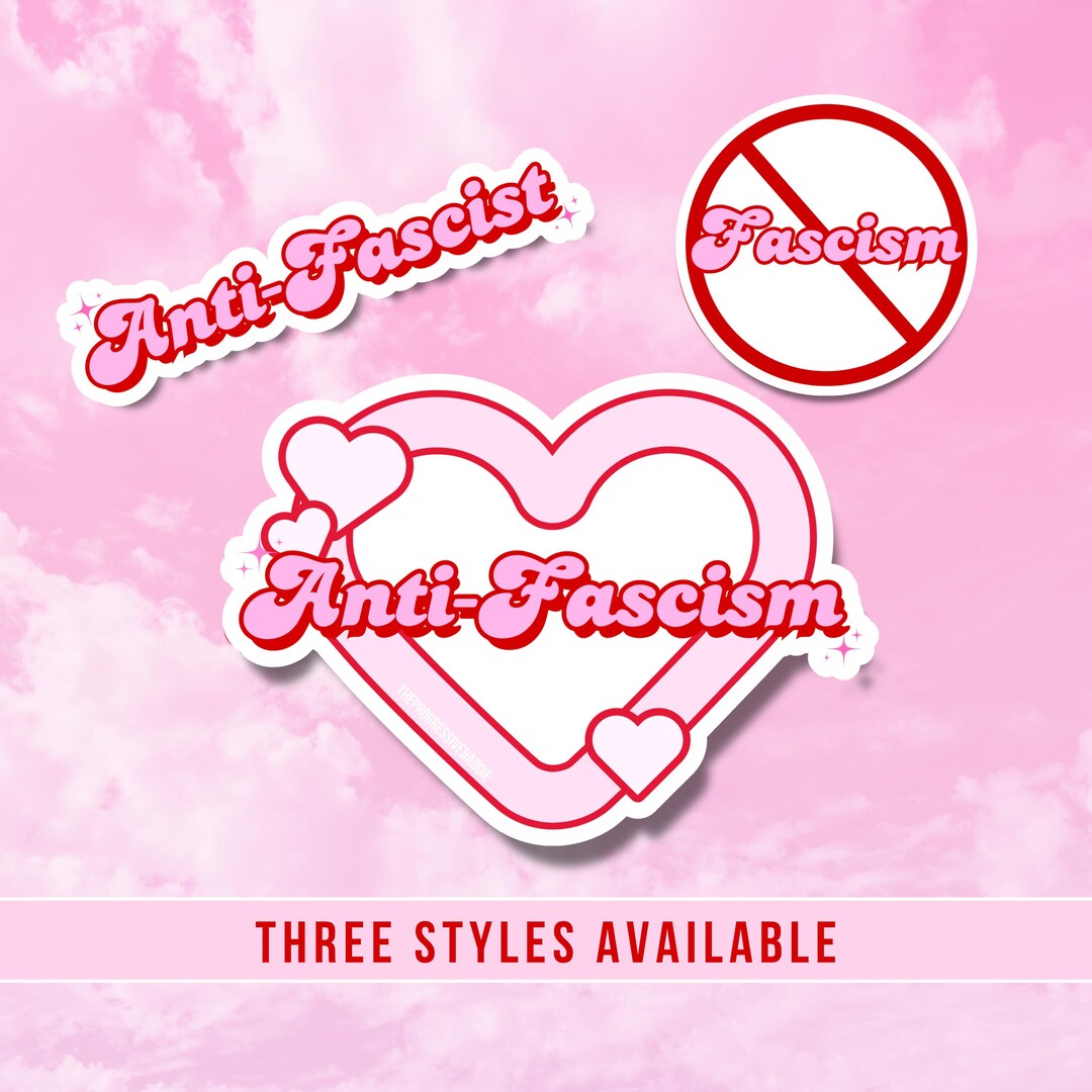 Anti Fascism Sticker, Girly Decals for Tumblers, Fascist, Womens Rights ...