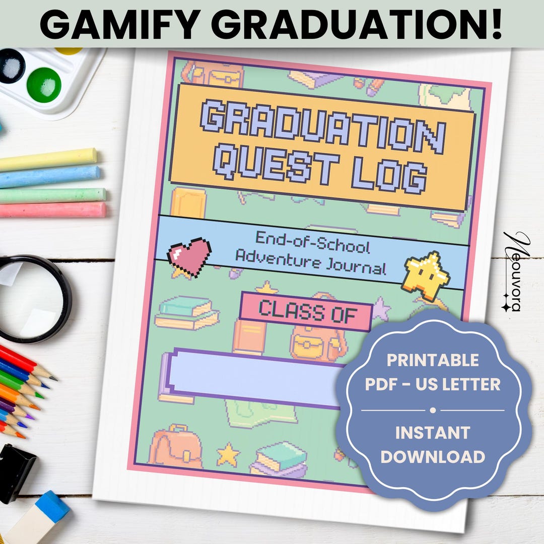 Gamified Graduation Activity for Kids Last Day of School Journal End of ...