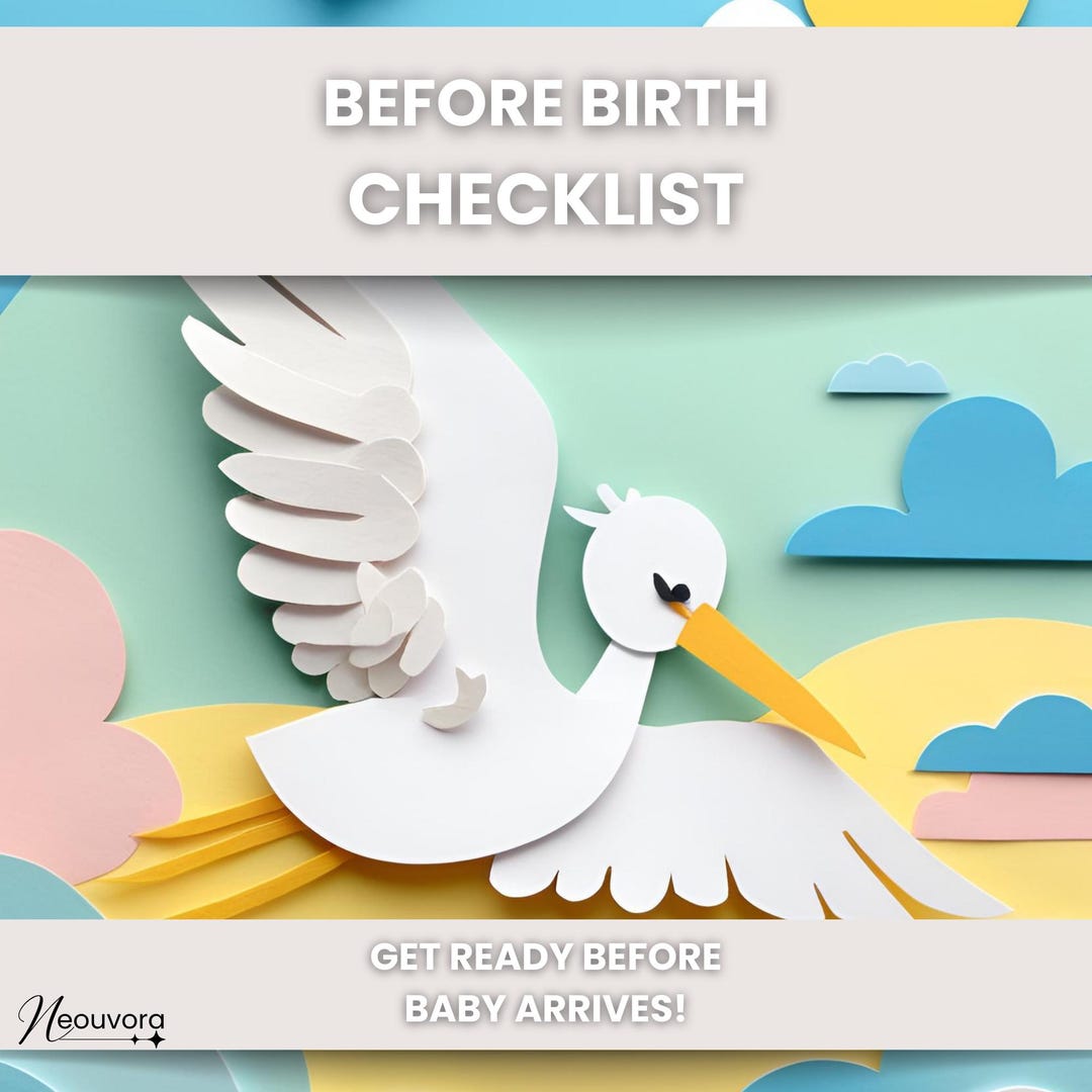 Before Birth Checklist | Printable Baby Countdown & Checklist | New ...