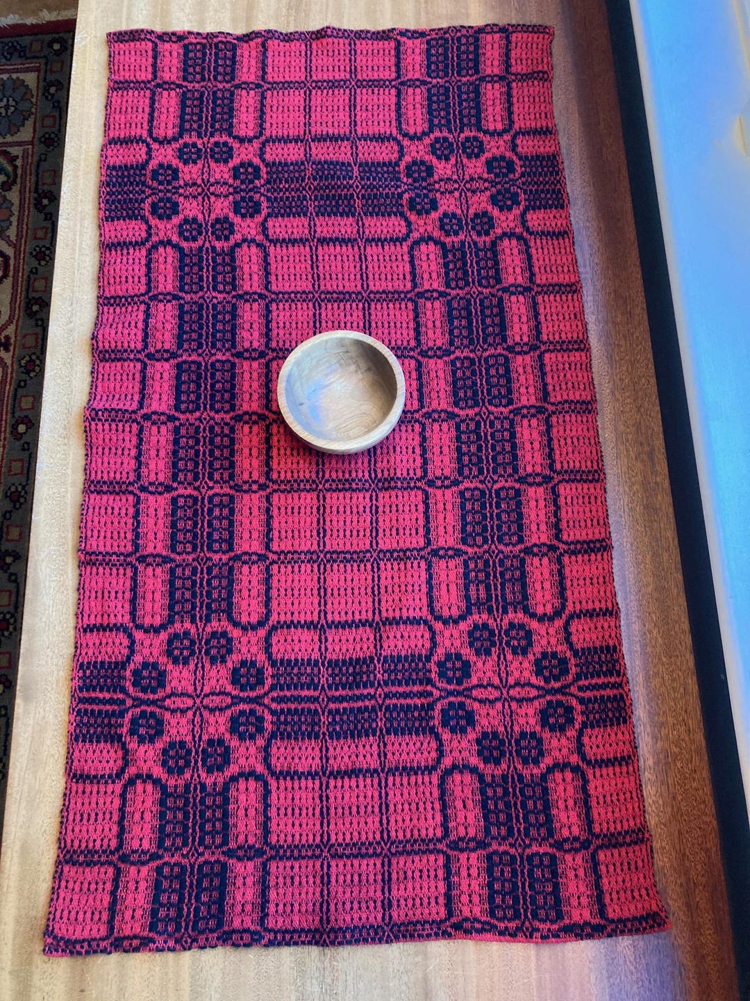 Handwoven Cotton and Merino Table Runner - Etsy