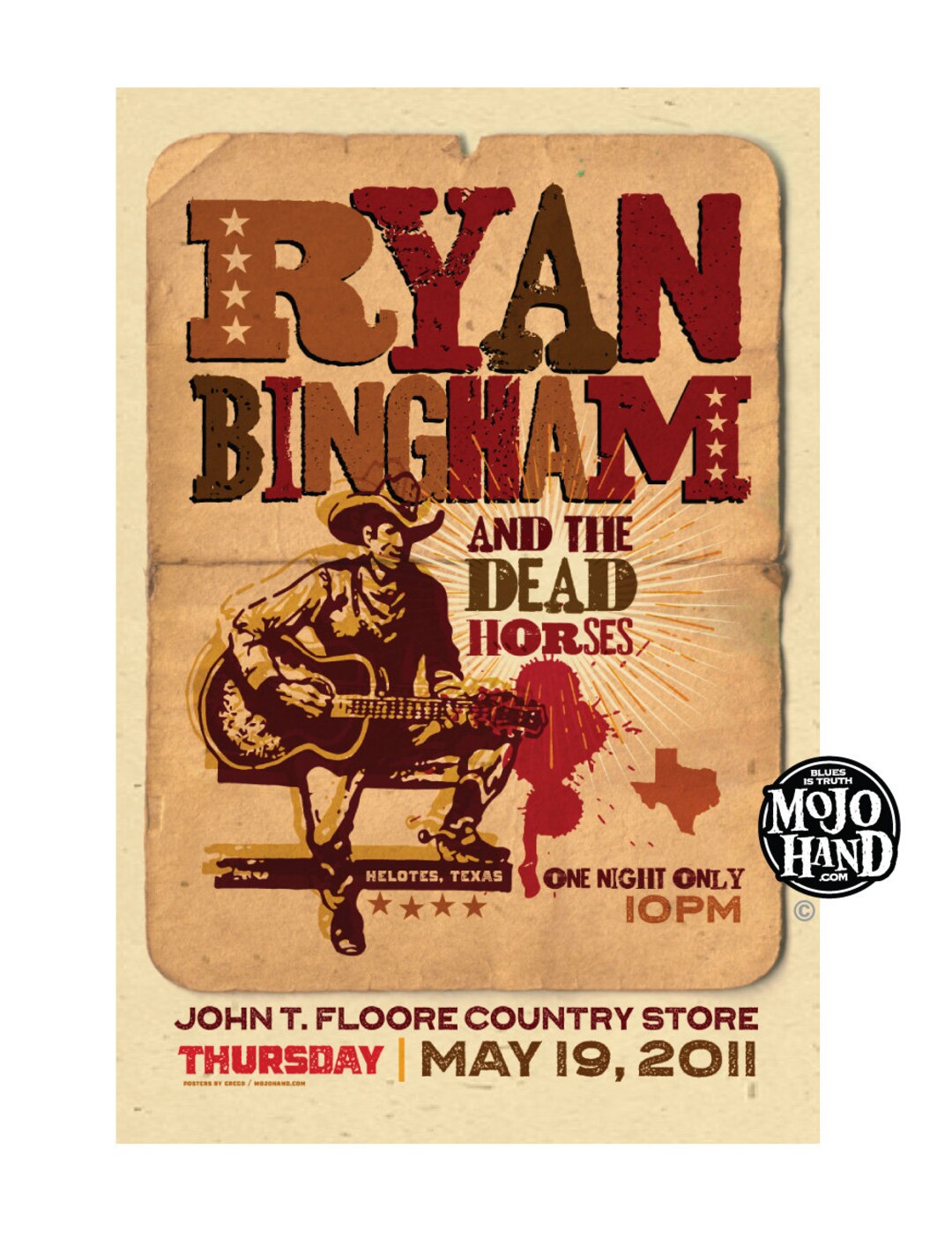 Ryan Bingham Concert Poster - 2011- 12"x18" Signed by the Artist - Etsy