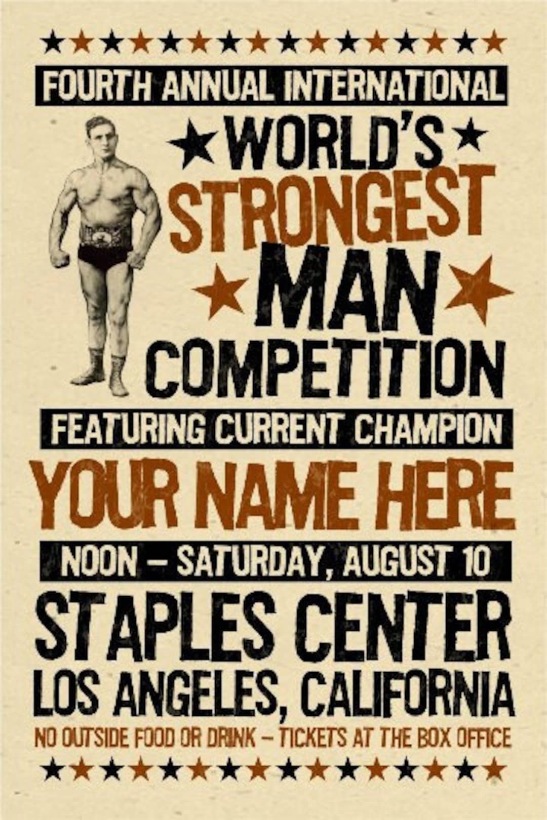 Personalized World's Strongest Man Paper Poster - 12"x18" Size - the ...