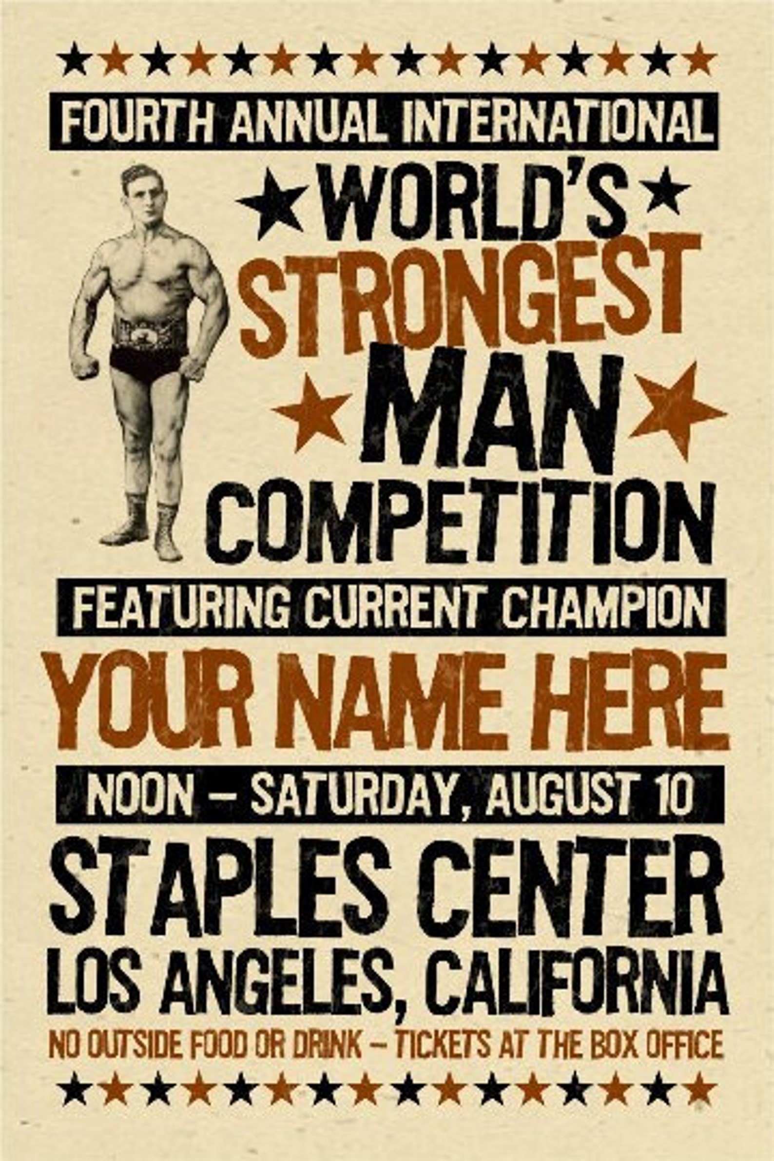 Personalized World's Strongest Man Paper Poster - 12"x18" Size - the ...