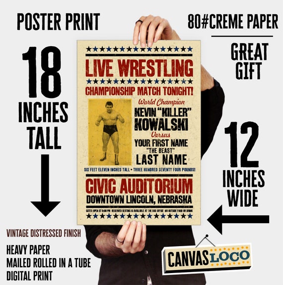 Vintage Lucha Libre Poster