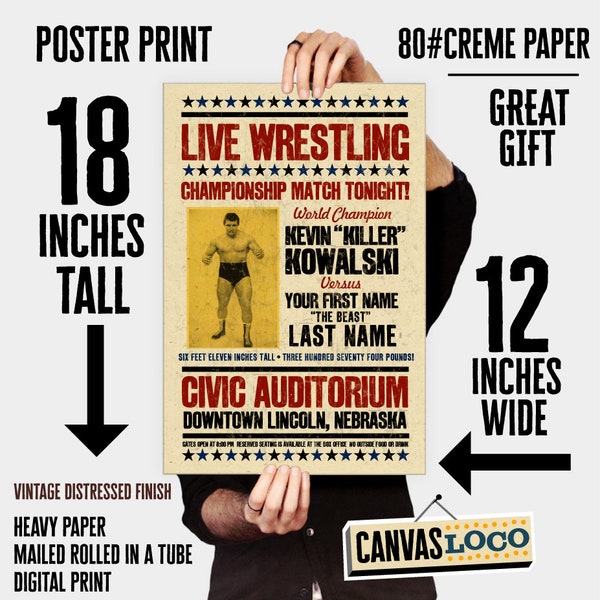 Wwf Vintage Wrestling Poster - Etsy