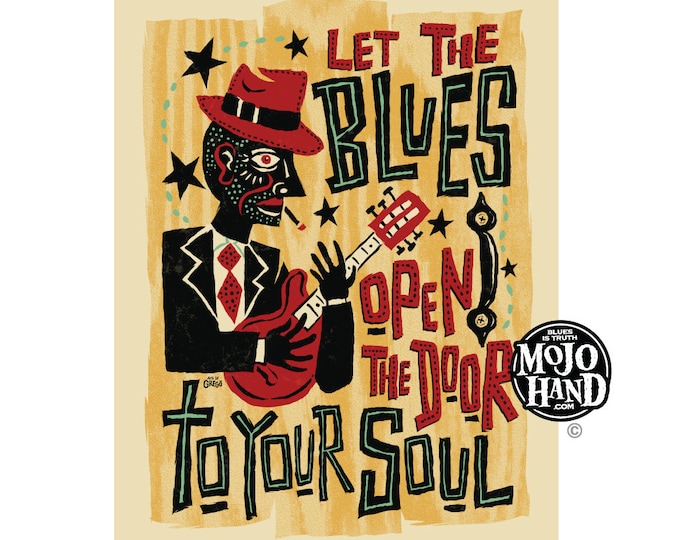 Harmonica Blues / Artwork / in the Style of Great Music Posters / 1920 ...
