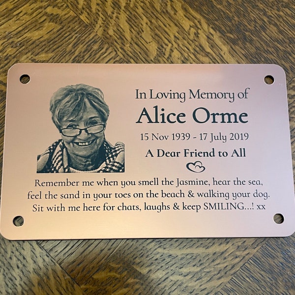 Memorial Plaque - Etsy