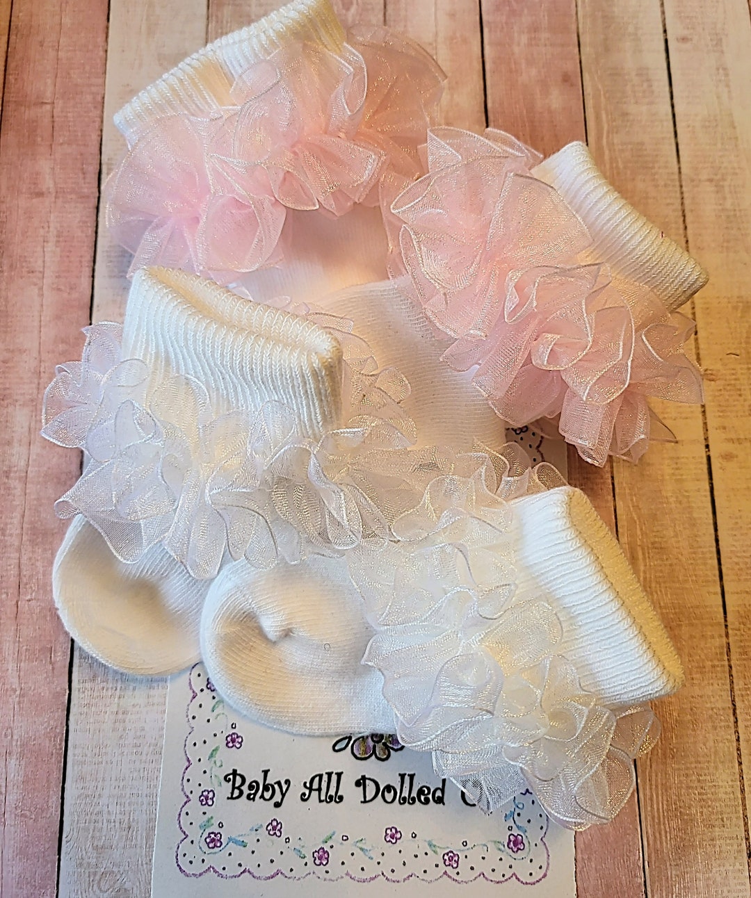 Organza Ruffled Socks for Baby Girls, Toddlers, and Big Girls. - Etsy