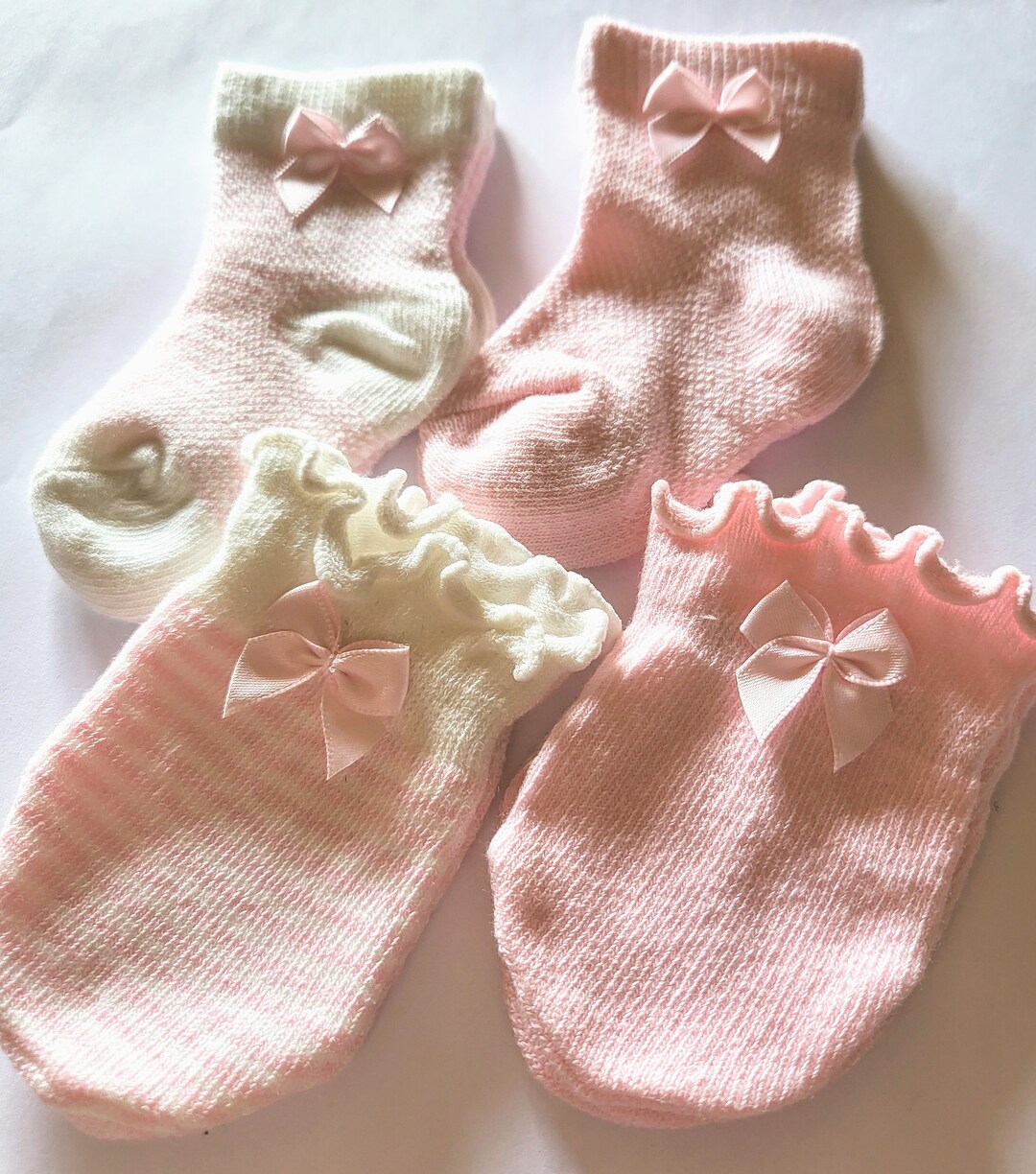Baby Sock Set With Matching Mittens. - Etsy
