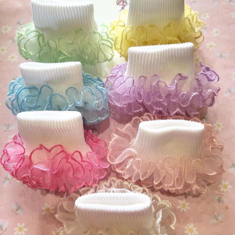 Girl Ruffle Sock - Etsy