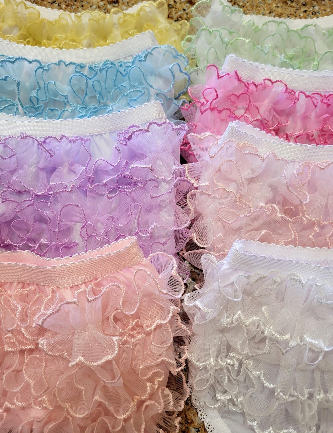 Embroidered Ruffled Diaper Covers, Bloomers, for Infants, Babies ...