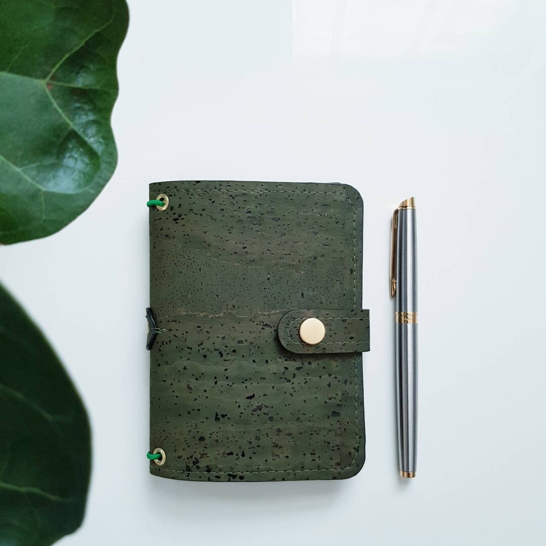 Cork Leather Notebook, Cork Journal, Journal Cover, Vegan Leather ...
