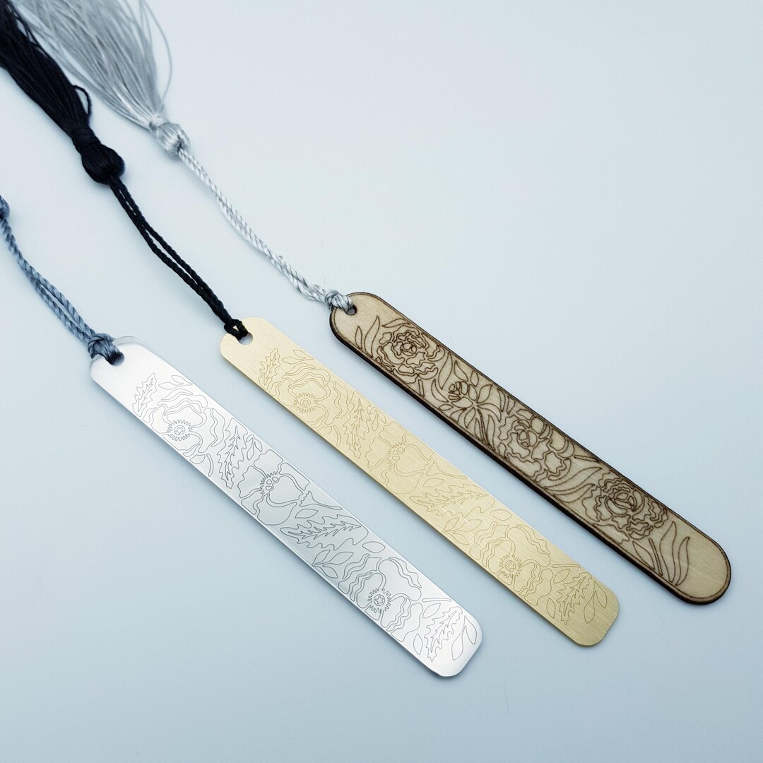 Personalised Mini Bookmarks, Mini Brass Bookmark, Mini Stainless Steel ...