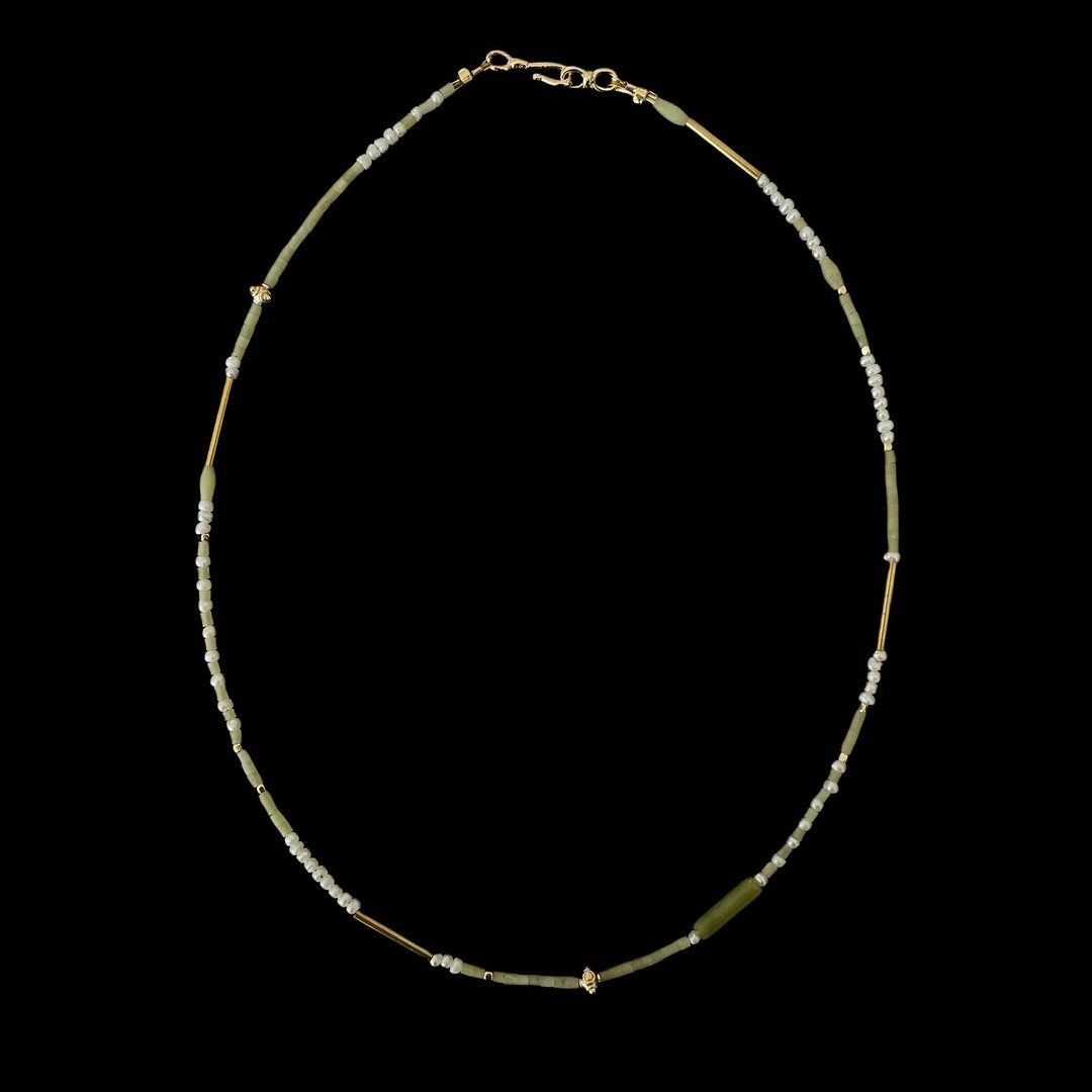 Jade and Pearl Necklace (pre-order) - Etsy