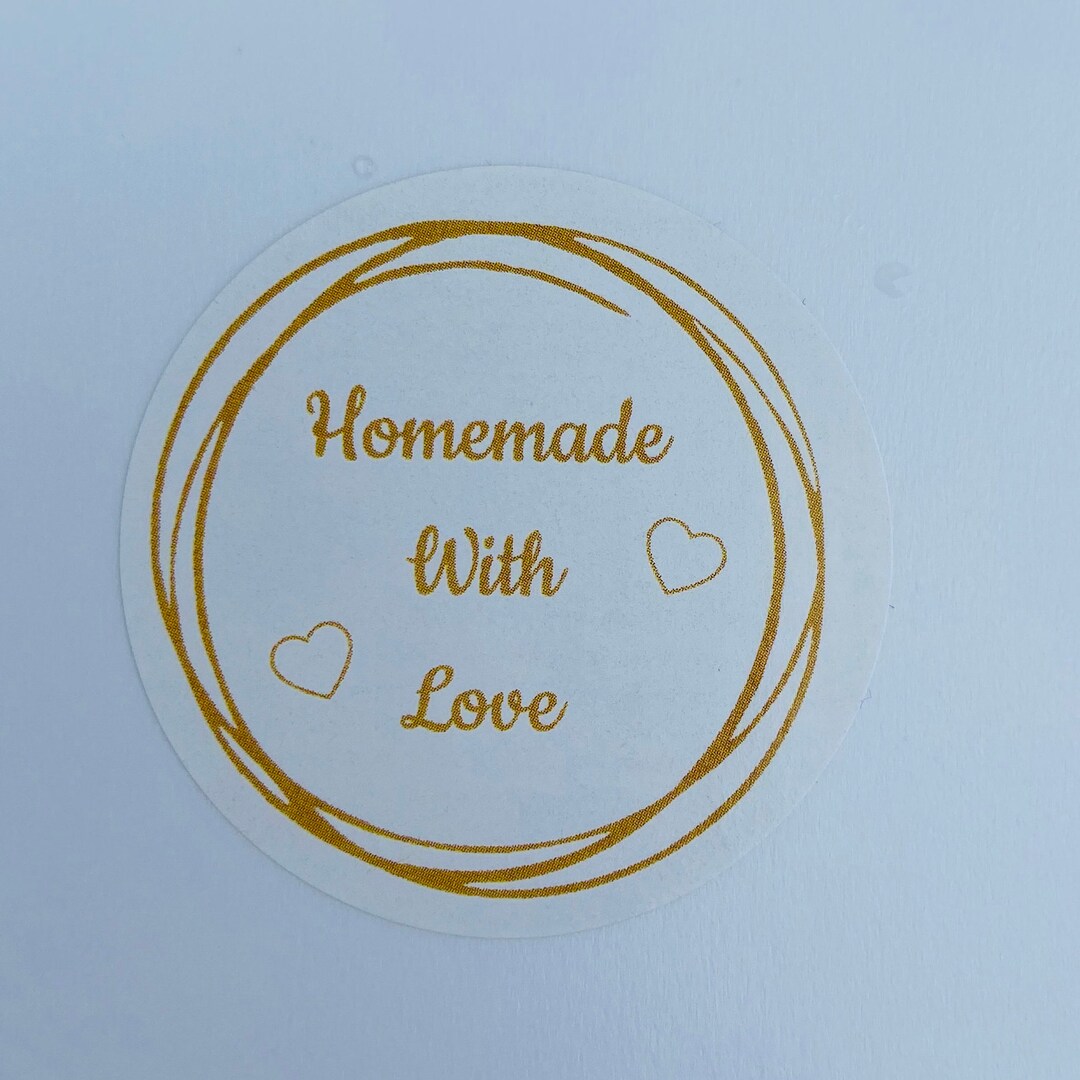 Homemade With Love Stickers/labels, 48 Stickers in a Pack, Size 40mm - Etsy