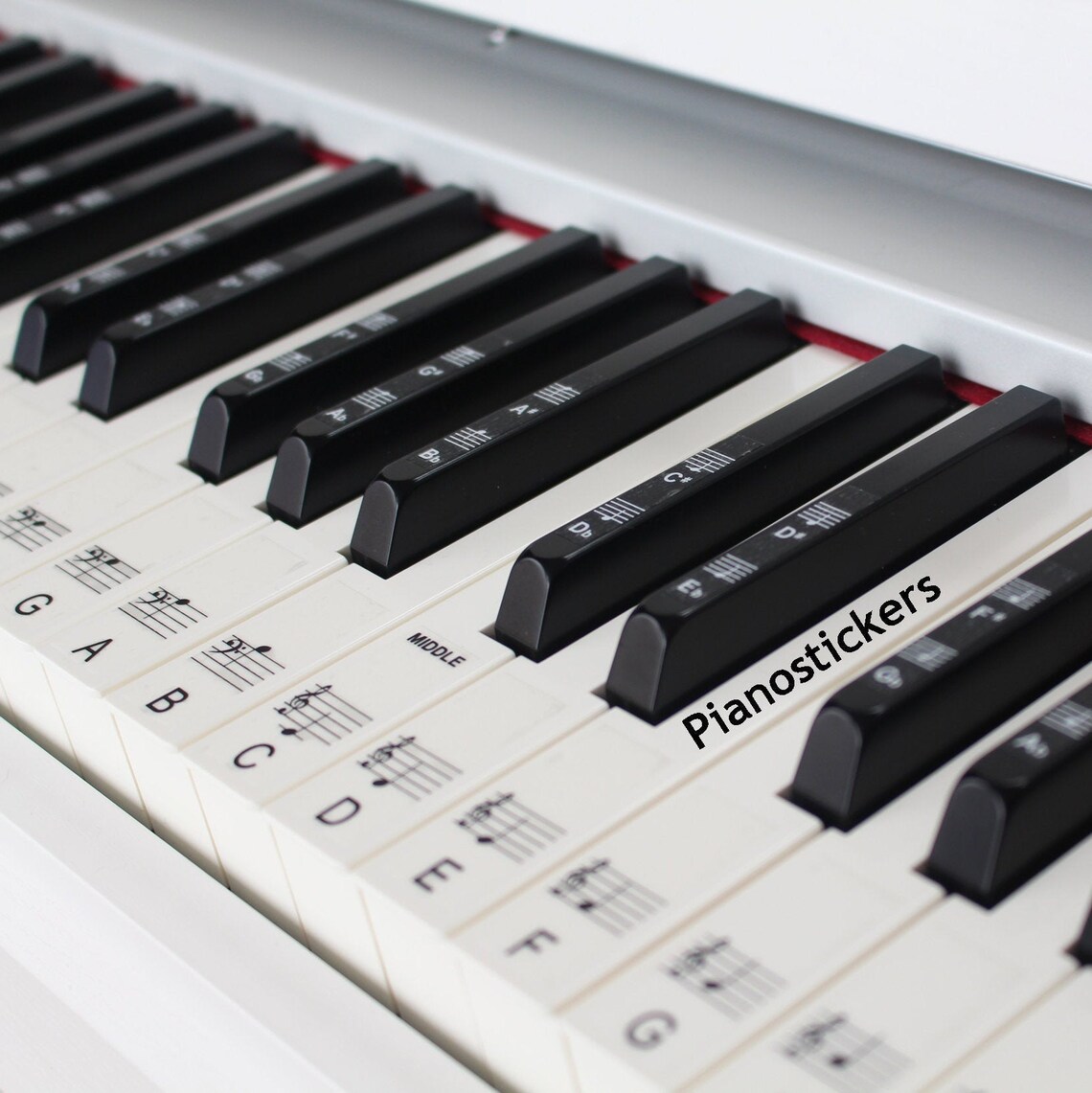 Piano Stickers 61 Key Set for the Black & White Keys - Etsy