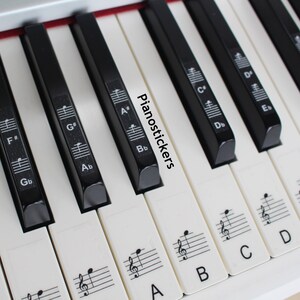 Piano Stickers 61 Key Set for the Black & White Keys, Laminated, Clear ...