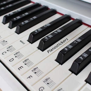 Piano Stickers 61 Key Set for the Black & White Keys, Laminated, Clear ...