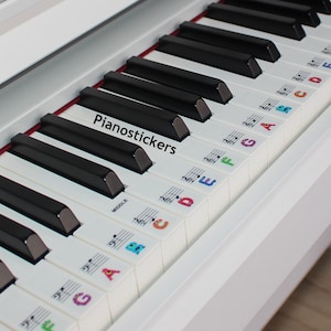 Piano Stickers for 61 Key Piano or Keyboard 36 White Key Kids Monster ...