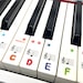Piano Stickers for 61 Key Piano or Keyboard 36 White Key Kids Monster ...