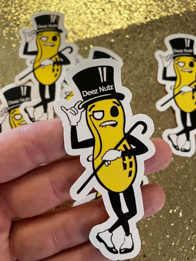 Sexy Peanut Deez Nuts Sticker. | Etsy