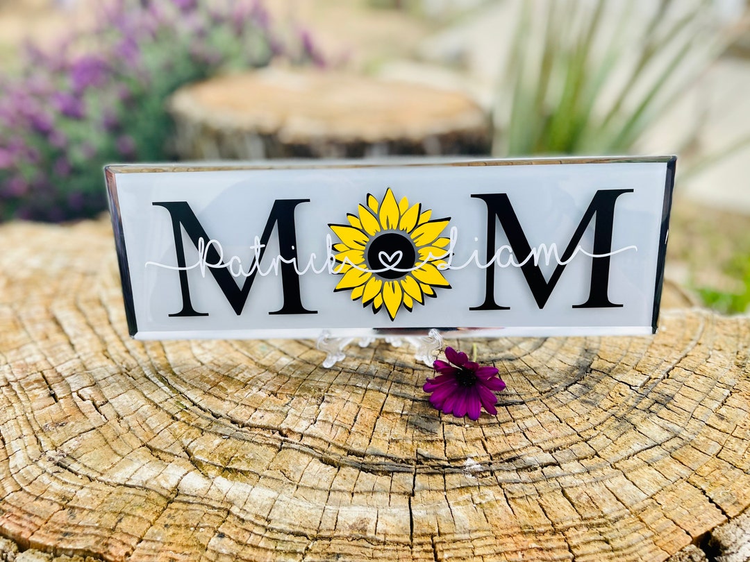 Mother’s Day Tile. Mom Name Tile With Display Stand - Etsy