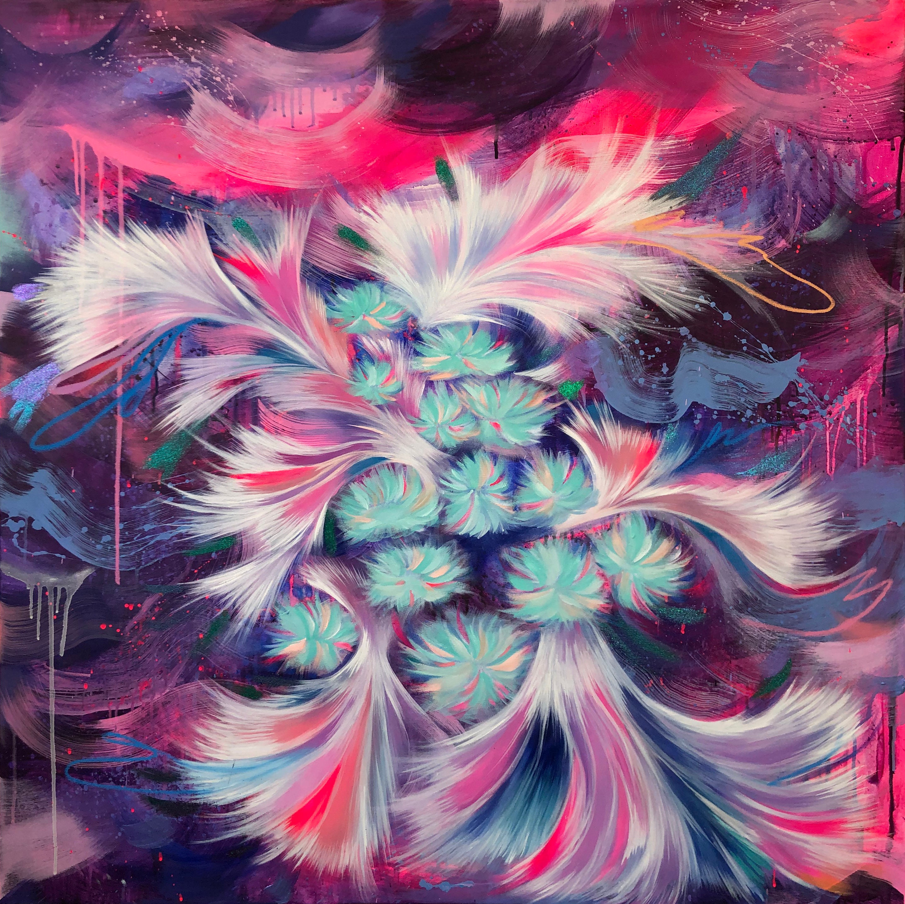 Abstract Colorful Painting, Original Wall Art, One of a Kind Art ...