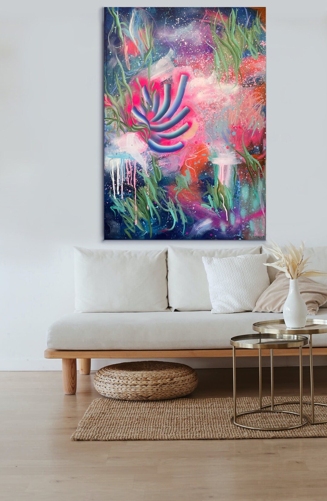 Coral Reef Painting, Underwater Art , Marine Life Wall Art, Sea Life ...
