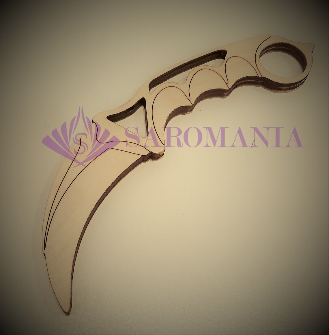 DIY Wooden Karambit Knife Download Cdr Dxf Pdf VECTOR Pattern Laser Cnc ...