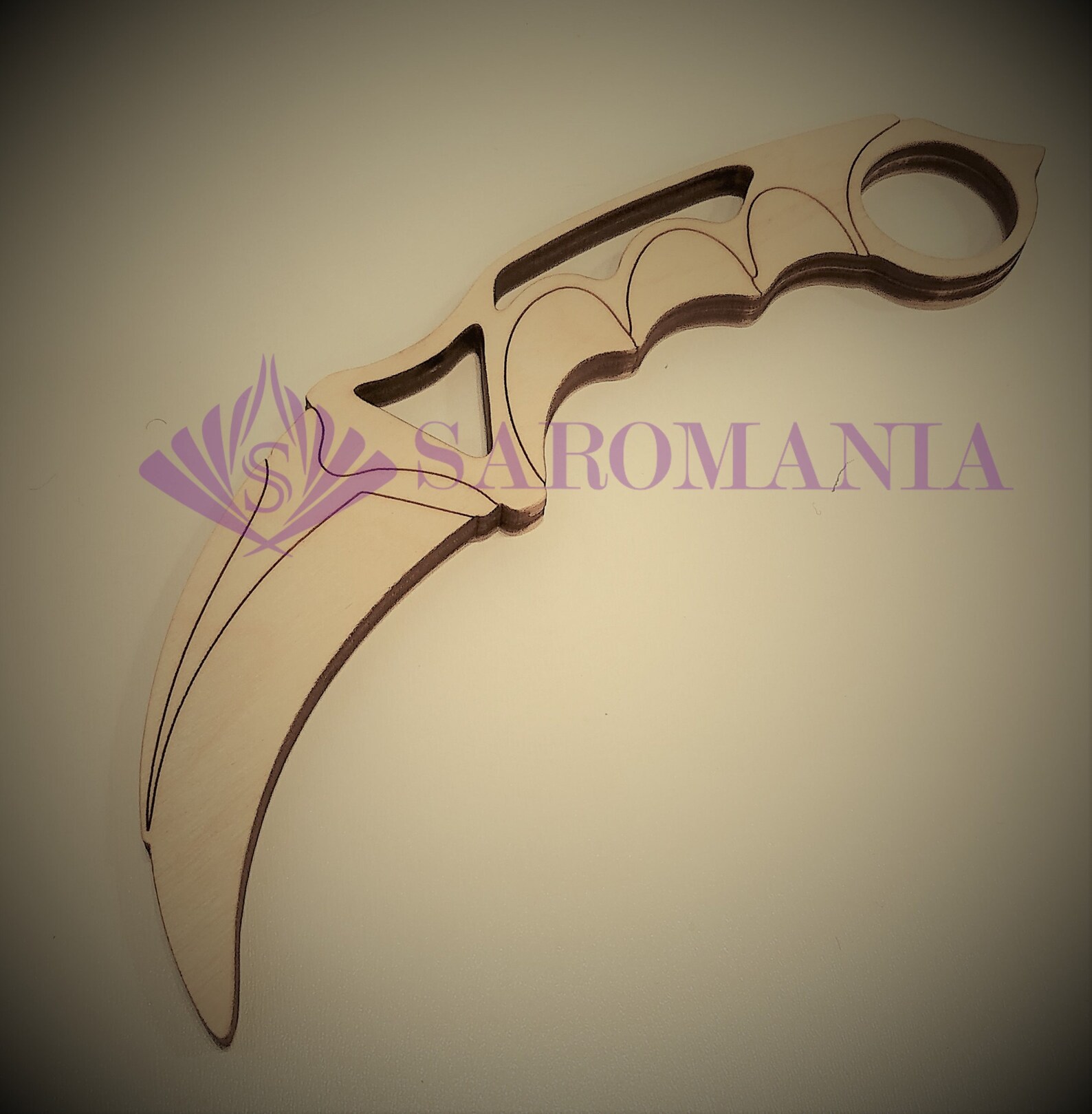 DIY Wooden Karambit Knife Download Cdr Dxf Pdf VECTOR Pattern Laser Cnc ...
