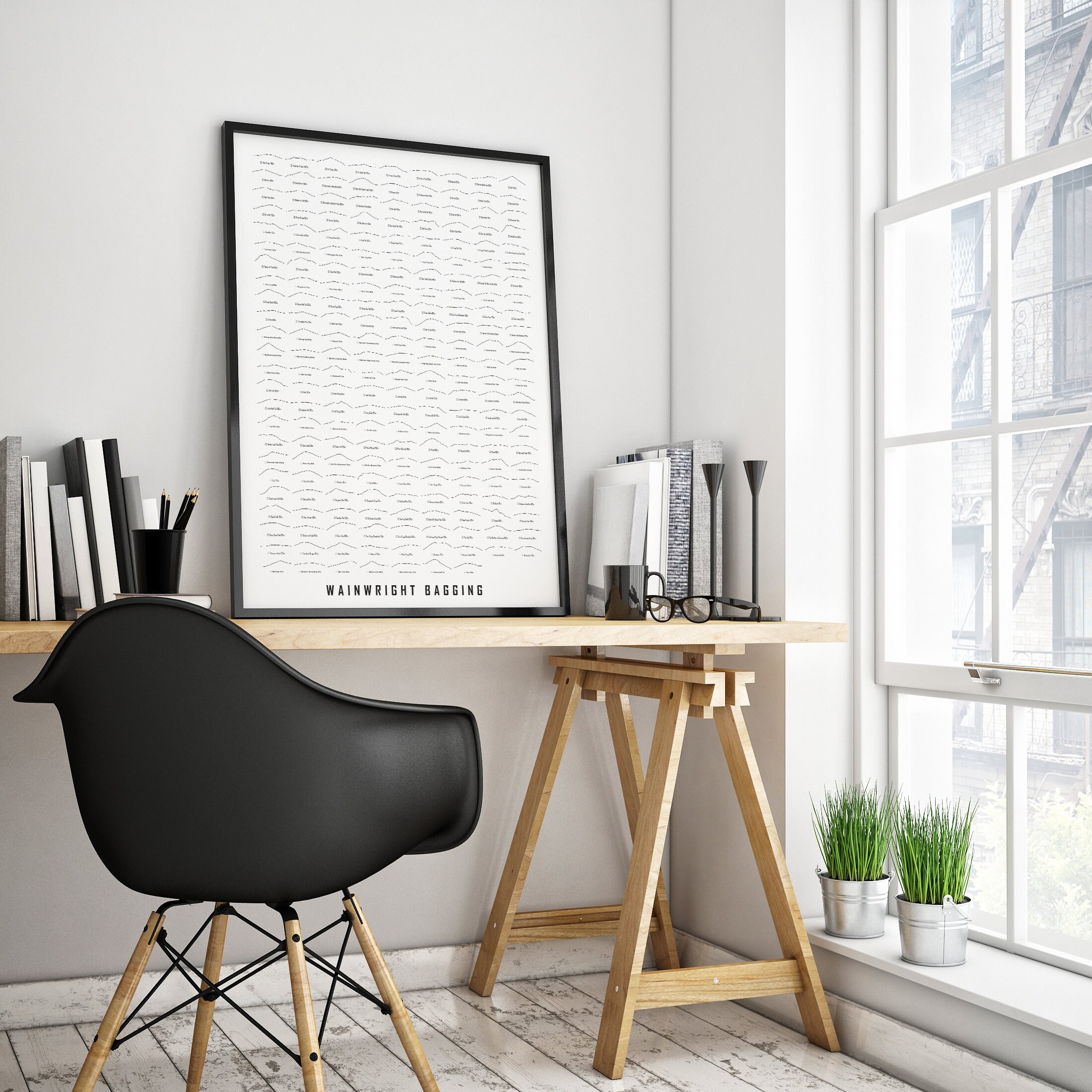 Wainwright Bagging-all Hills-tick-off Poster- Lakeland Fells -hills ...