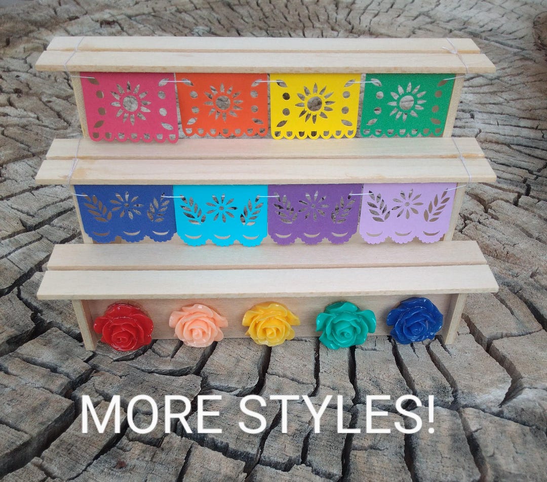 SMALL Wood Altar-three Tier-papel Picado-roses - Etsy