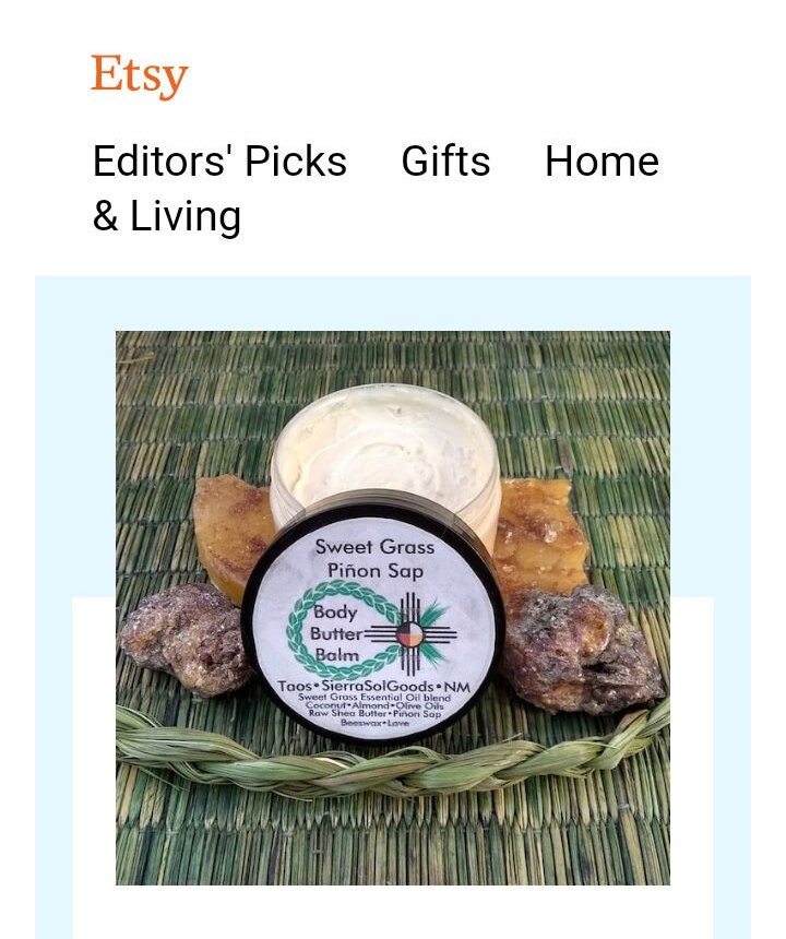 Piñon Sap & Sweetgrass-body Butter Balm-1/2/4/6oz-fresh per Order ...