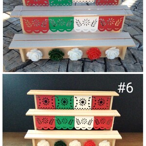 SMALL Wood Altar-three Tier-papel Picado-roses - Etsy