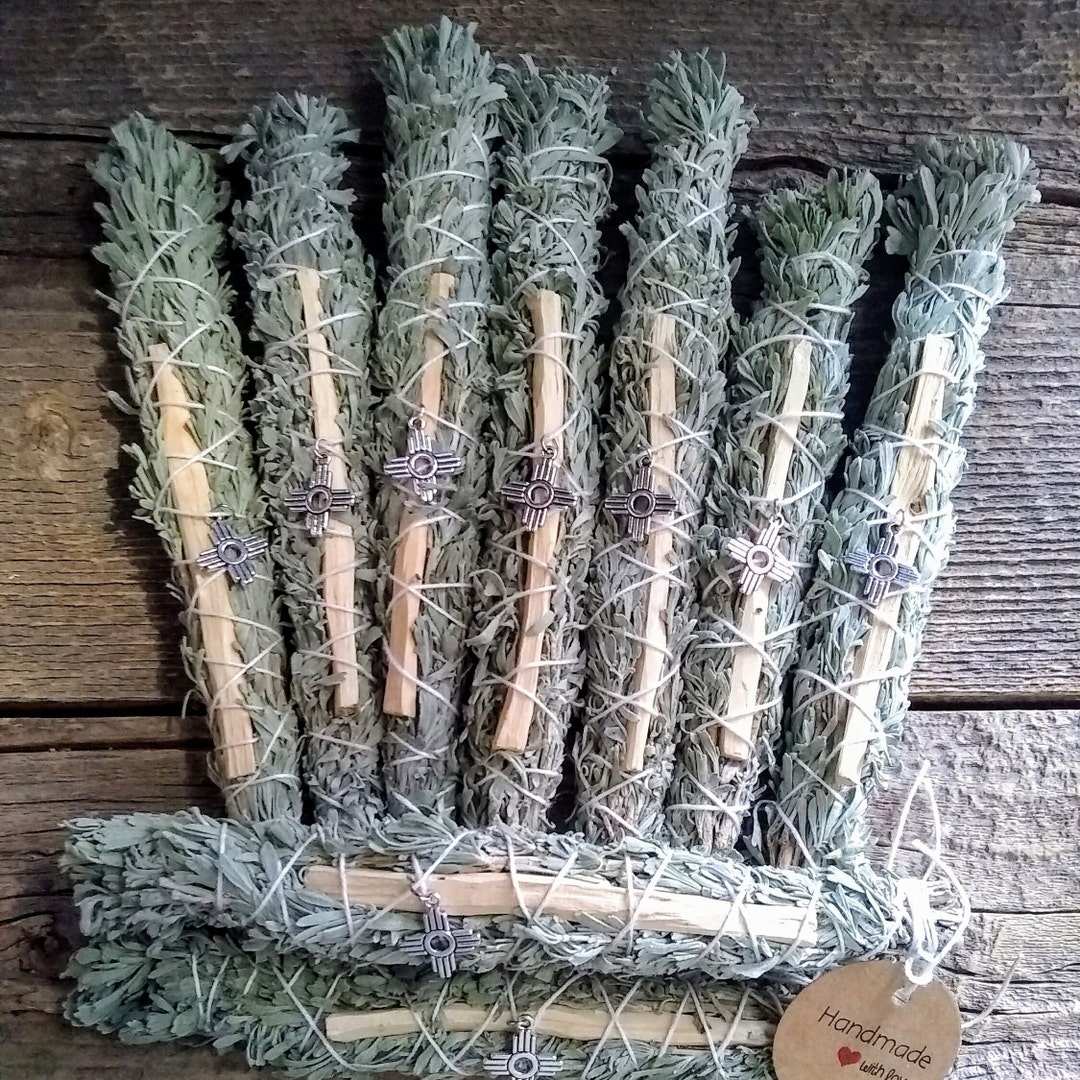 Sagebrush & Piñon Smudge Stick-zia Charm-sun Symbol-incense-piñon Wood Stick-taos NM - Etsy