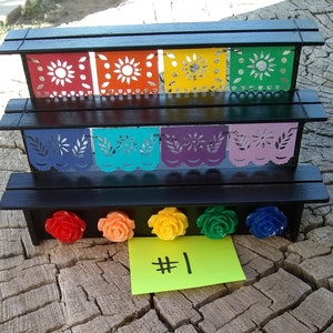 SMALL Wood Altar-three Tier-papel Picado-roses - Etsy