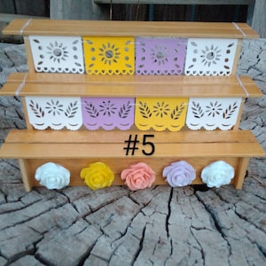 SMALL Wood Altar-three Tier-papel Picado-roses - Etsy