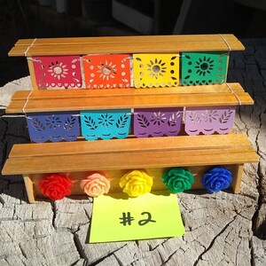 SMALL Wood Altar-three Tier-papel Picado-roses - Etsy