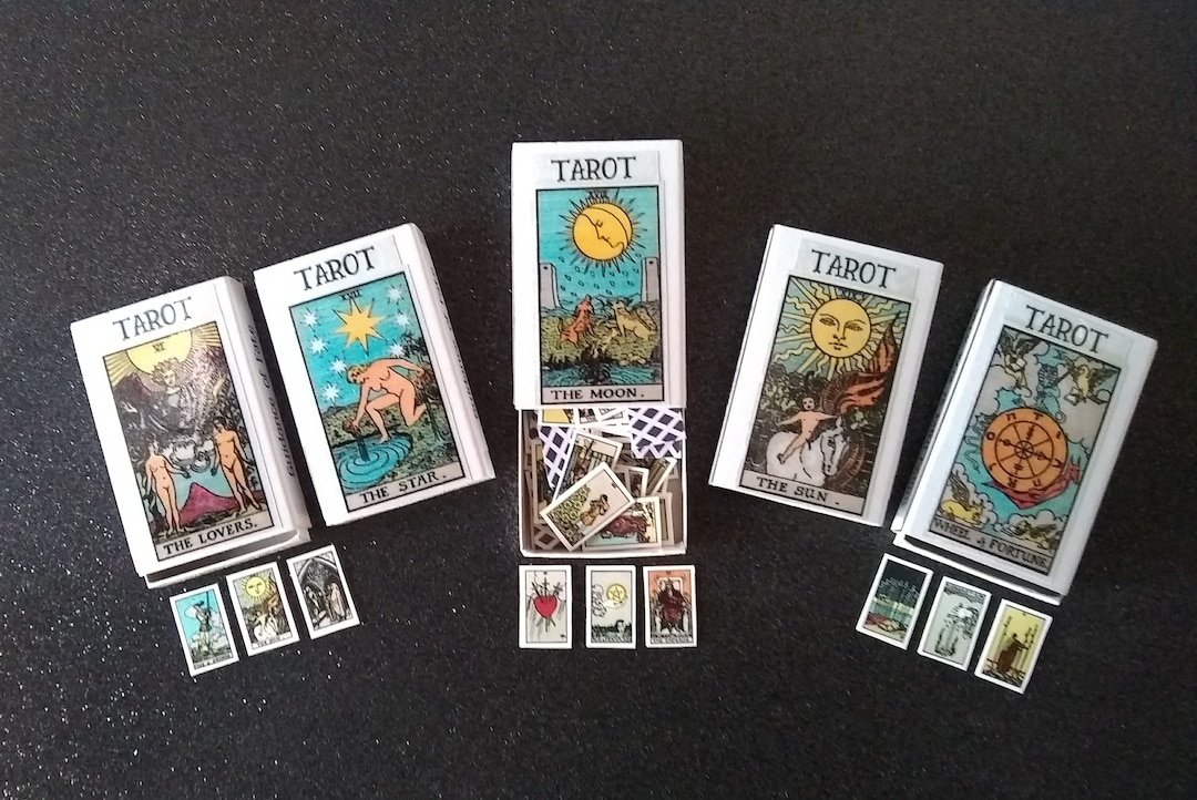 78 MINI Tarot Cards-full Deck-box-minor & Major Arcana - Etsy