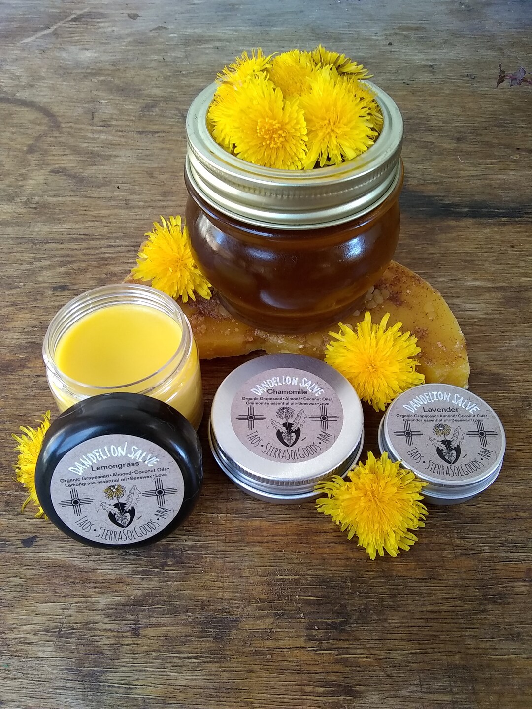 Dandelion Salve/lip Balm-original-lemongrass-chamomile-lavender-made ...