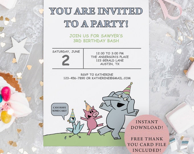 Elephant and Piggie, the Pigeon, Read Across America, Mo Willems, Hair ...