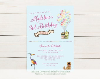 Up Birthday Invitation - Etsy