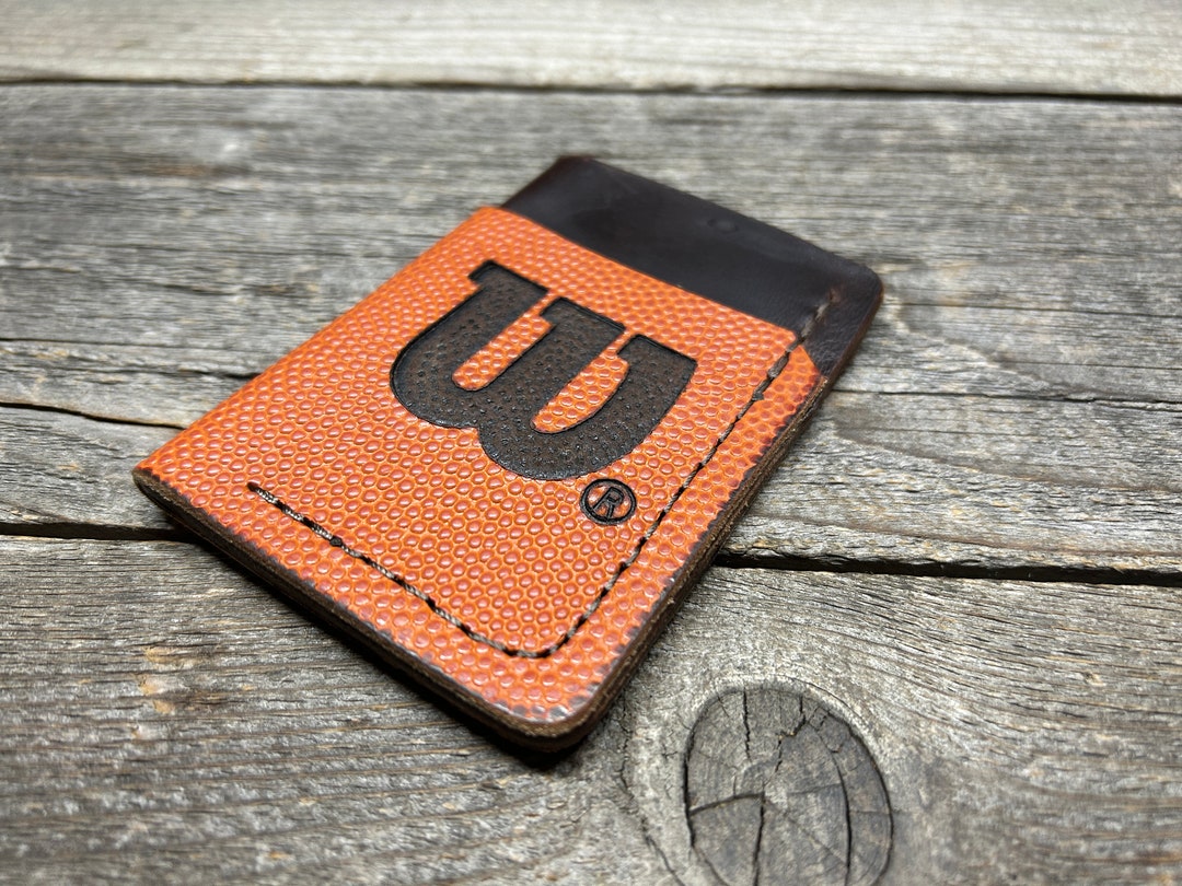 New Style! Horween (wilson) NBA Basketball Leather Top Loading Wallet ...