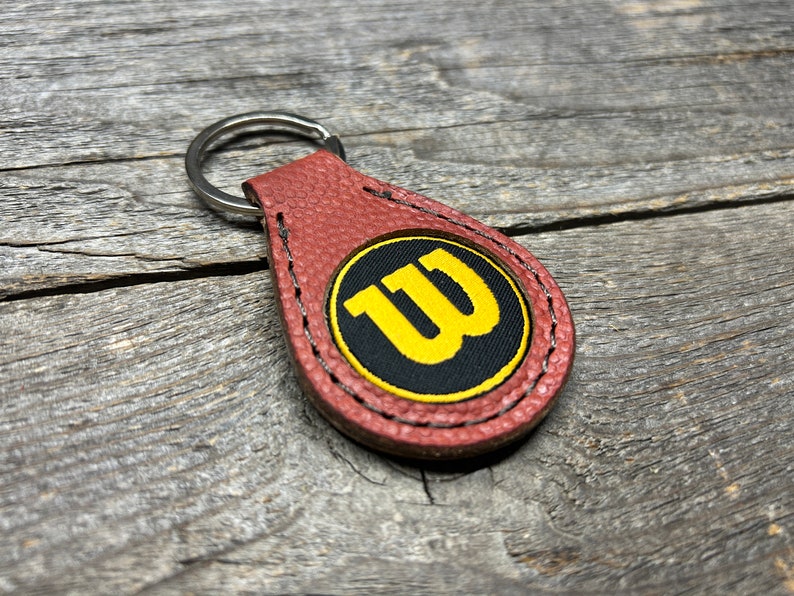 New Item! Wilson/horween NFL Football Leather Key Chain! - Etsy