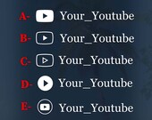 Youtube Car Decal Custom Youtube Decal - Etsy