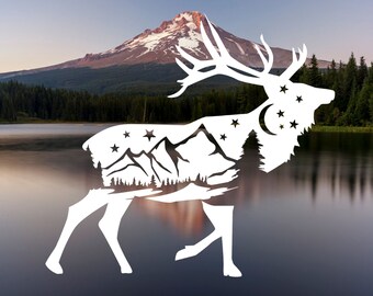 Deer Head Vinyl Decal Hunting and Outdoors 0007 - Etsy