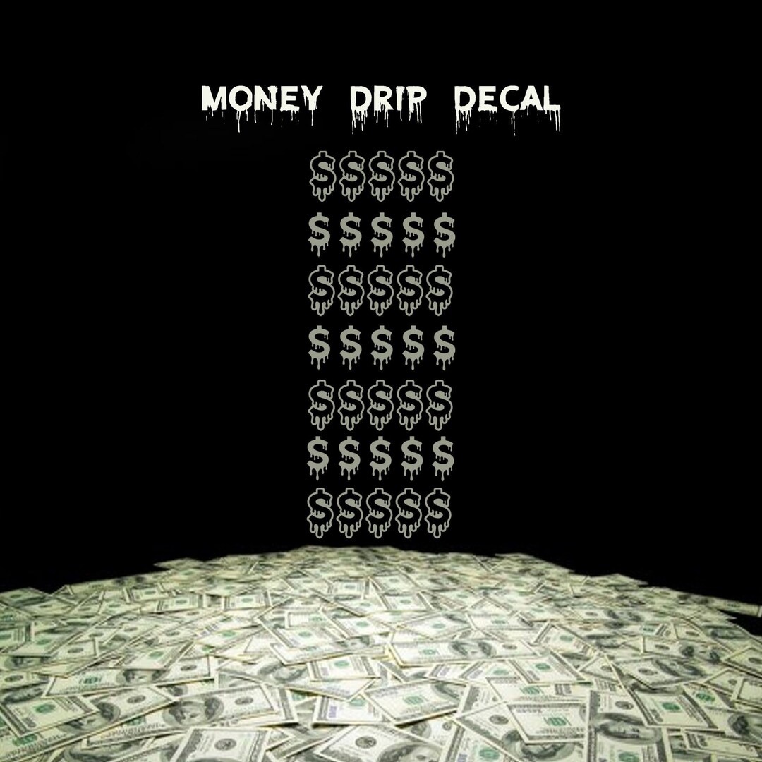 Money Dripping Nail Art Decal-vinyl Decals - Etsy