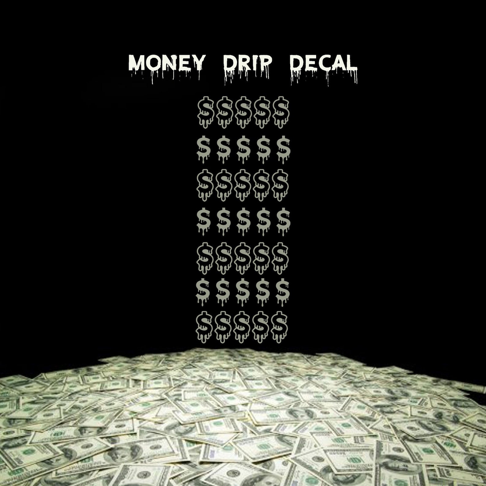 Money Dripping Nail Art Decal-vinyl Decals - Etsy