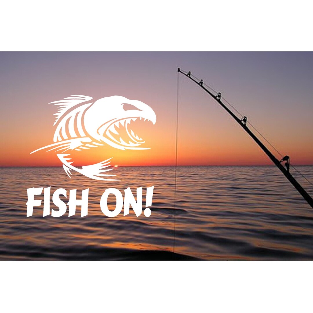 Fishing Vinyl Decal-fish On-sticker - Etsy