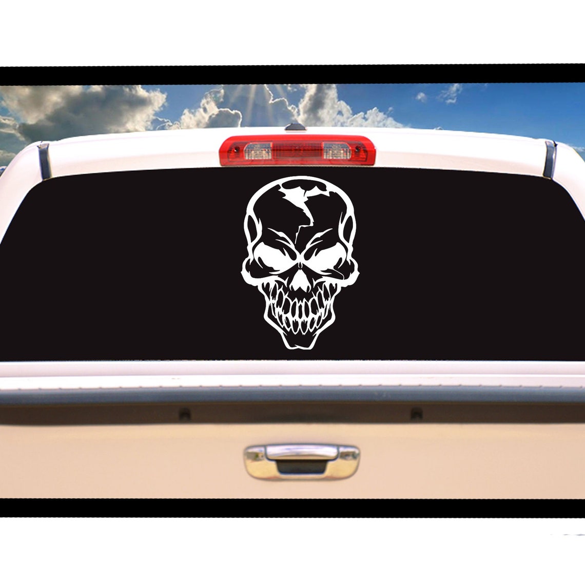 Skull Vinyl Decal Sticker-window Decal-windshield Decal - Etsy